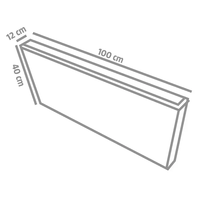 EHL Randstein - 100 x 12 x 40 cm, Grau, Beton online kaufen bei BAUHAUS