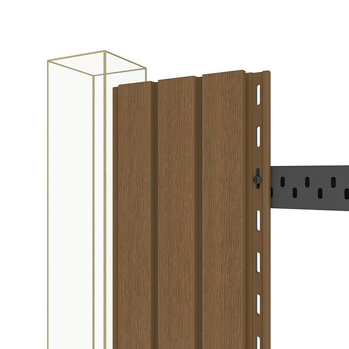 b!design Panel de pared alistonado (Teca, Madera, 300 cm x 17,5 cm x 2 ...