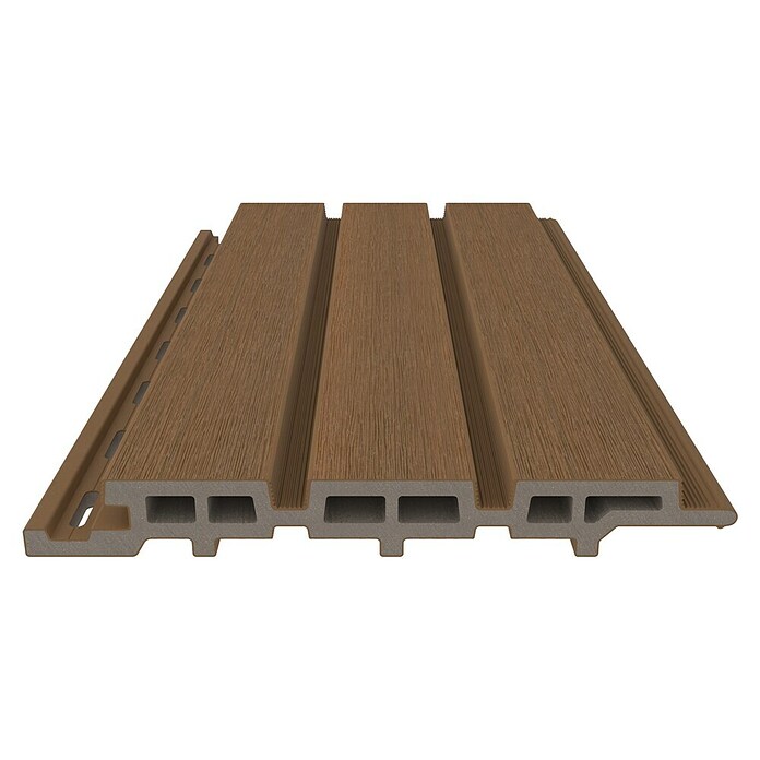 b!design Panel de pared alistonado (Teca, Madera, 300 cm x 17,5 cm x 2 ...