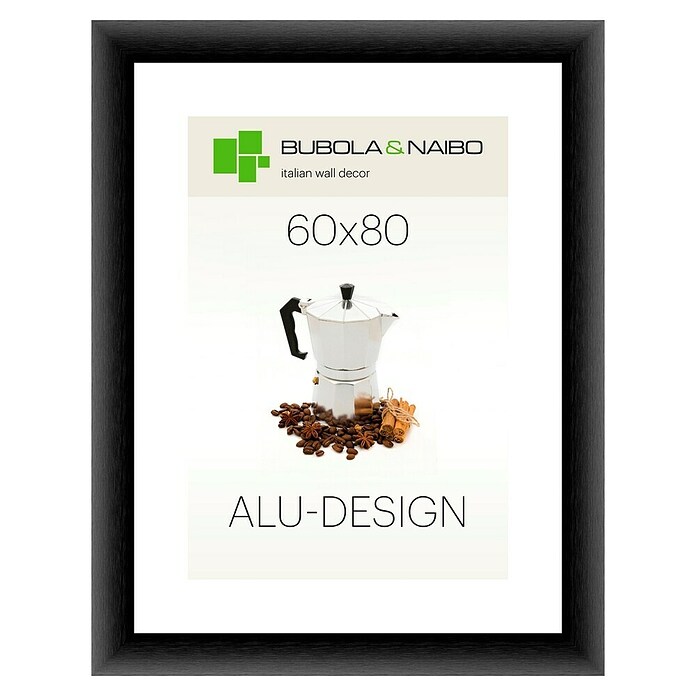 Bubola & Naibo Alurahmen Alu-Design II (Bildformat: 60 x 80 cm, Schwarz ...