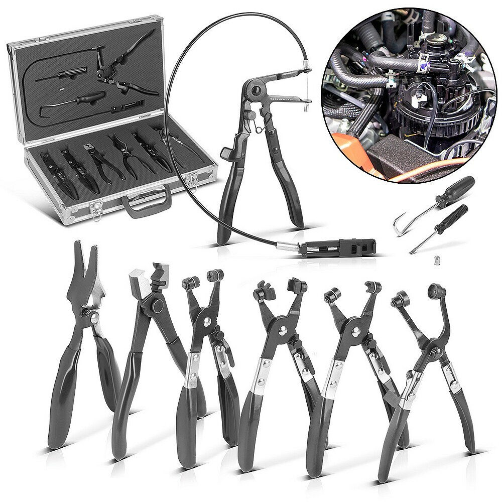 STAHLWERK Zangen-Set Schlauchschellen-Zangen 9-teiliges Set