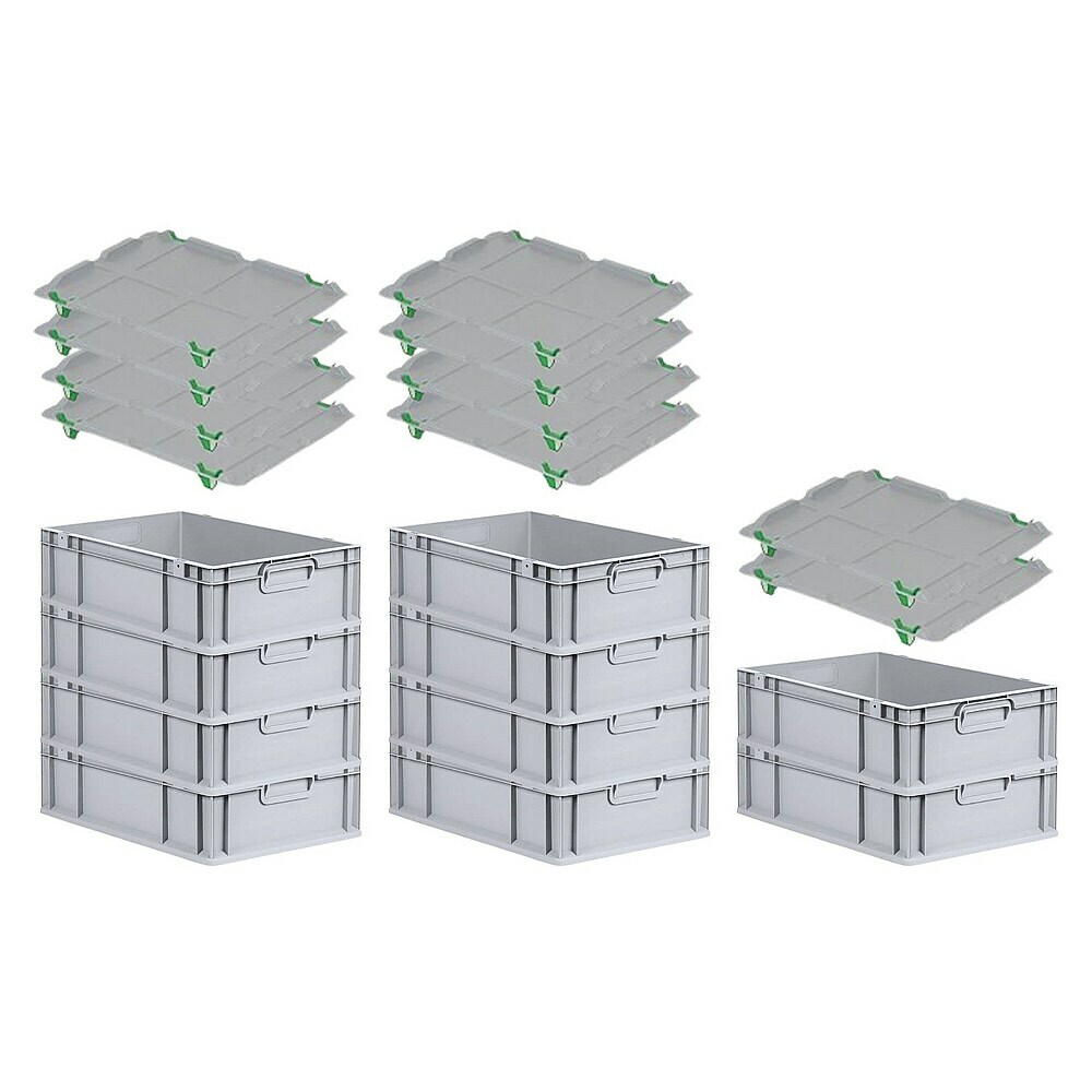 Proregal Euroboxen-Set 10x Eurobox NextGen Economy mit Auflagedeckel ...
