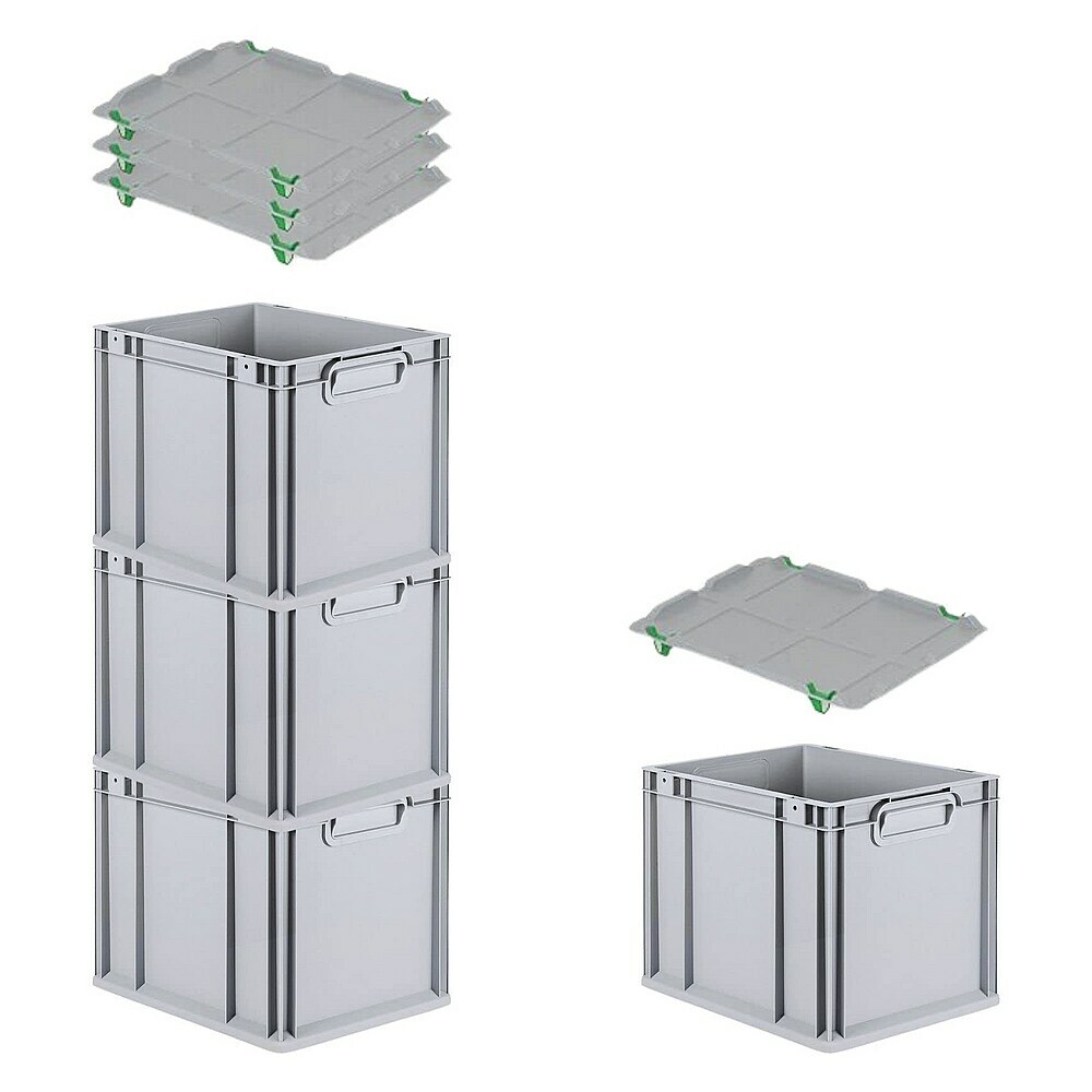 Proregal Euroboxen-Set 4x Eurobox NextGen Economy mit Auflagedeckel und ...
