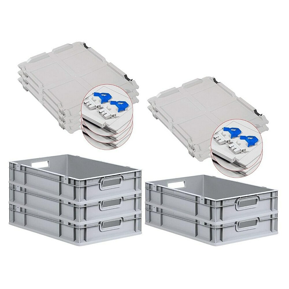Proregal Euroboxen-Set 5x Eurobox NextGen Economy mit Scharnierdeckel ...