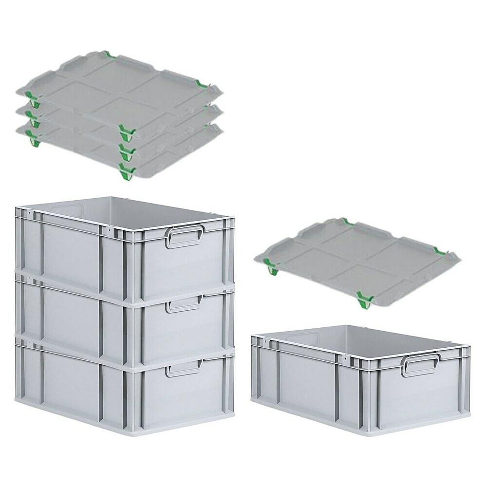 Proregal Euroboxen-Set 4x Eurobox NextGen Economy mit Auflagedeckel und ...