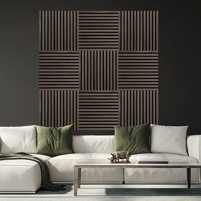 FibroTech Akustikpaneel SQUARE - Walnut, 520 x 520 x 22 mm online ...