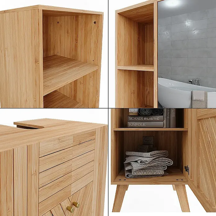 Badmobel Set Bambus