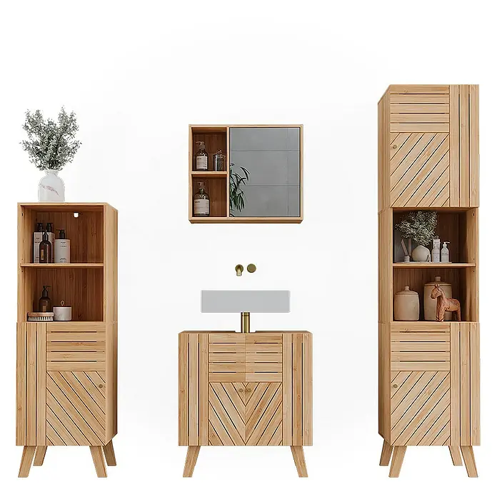 Badmobel Set Bambus