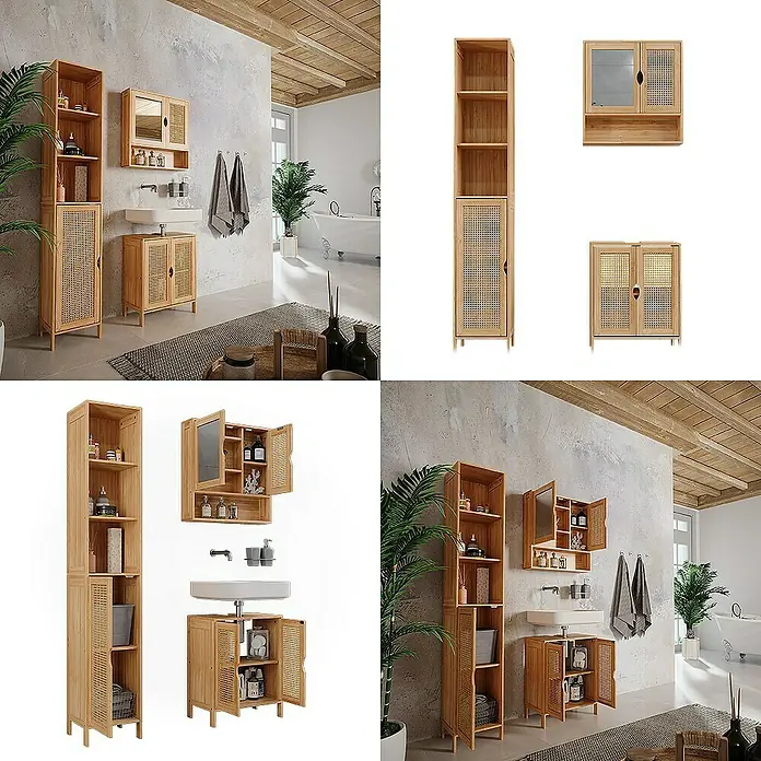 Badmobel Set Bambus