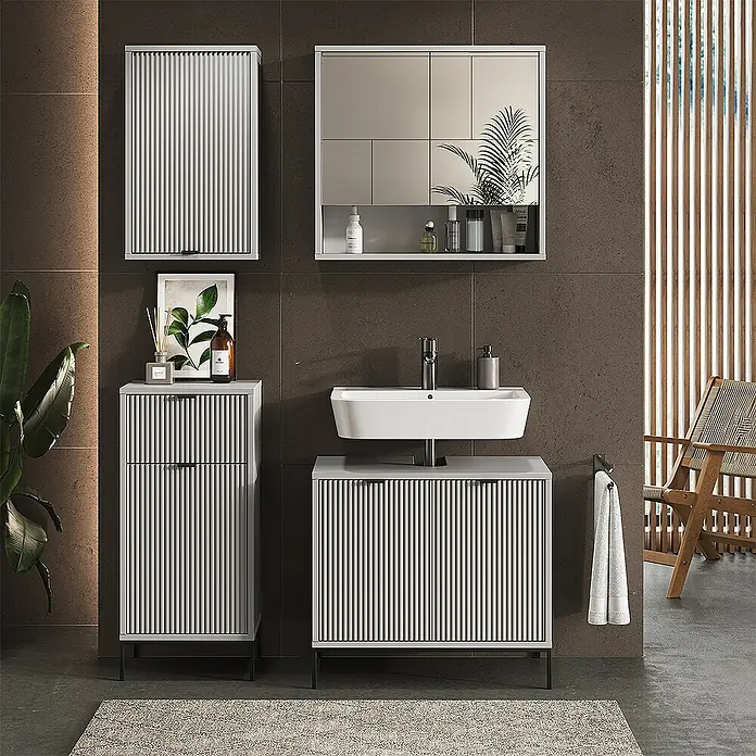 Vicco Badmöbel-Set Eliza Grau 4 Teile kaufen