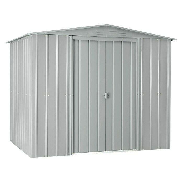 Clemens HobbyTec Gerätehaus (Stahl, Silber, L x B: 2,45 x 2,45 m) | BAUHAUS