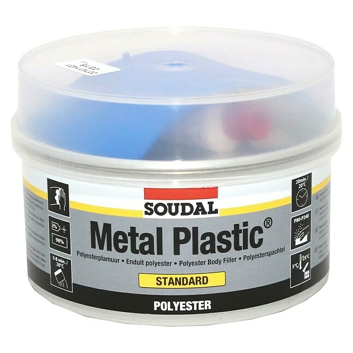 Soudal Poliestrsko polnilo Metal Plastic (1 kg, Siva) | Kiti za ...