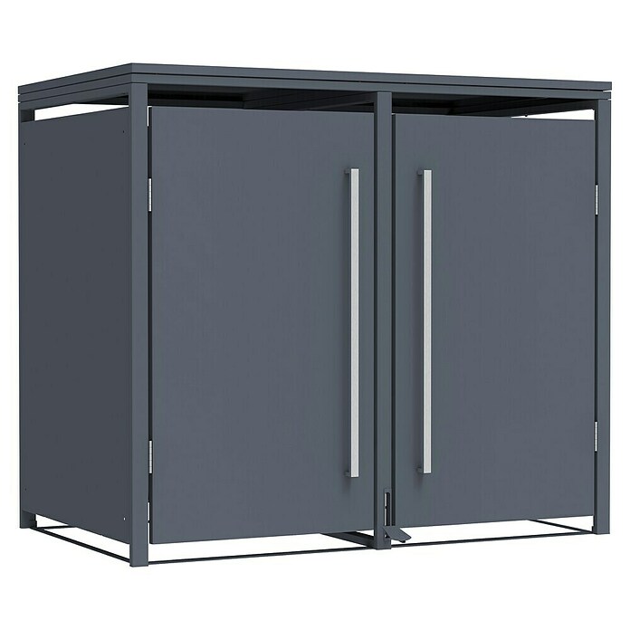 Westmann Mülltonnenbox Pedura inkl. Fußpedal (132 x 80 cm, Stahl ...