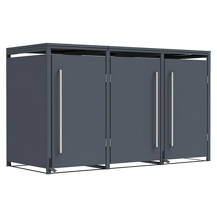 Westmann Mülltonnenbox Pedura inkl. Fußpedal (199 x 80 cm, Stahl ...