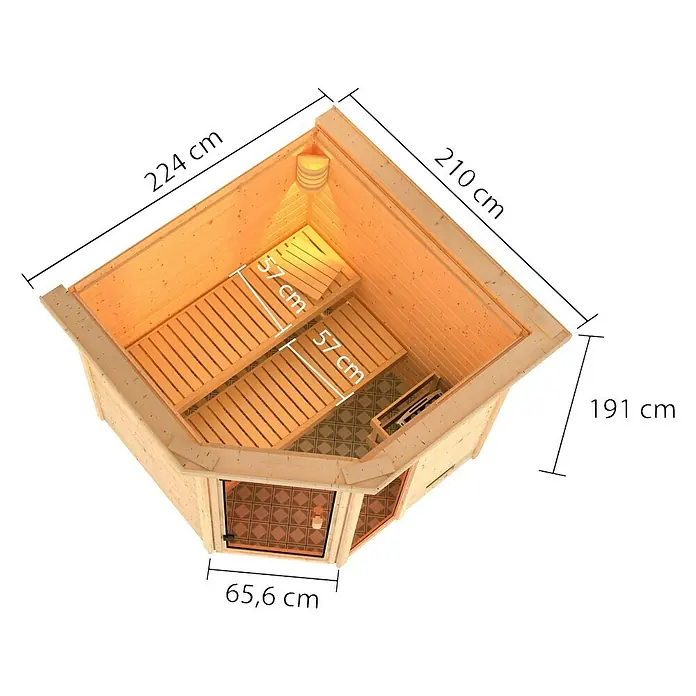 Karibu Massivholzsauna Tabea online kaufen bei BAUHAUS