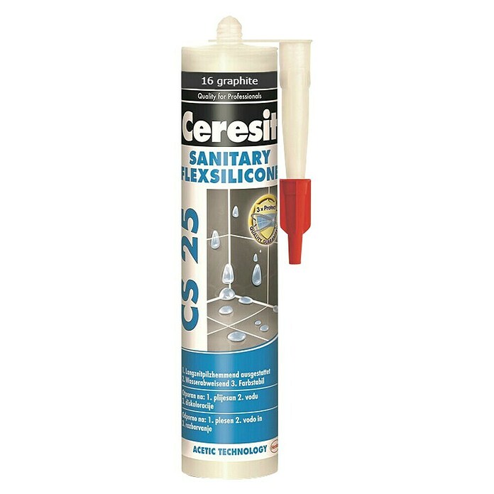 Ceresit Sanitarni silikon CS 25 (Grafitna, 280 ml) | BAUHAUS