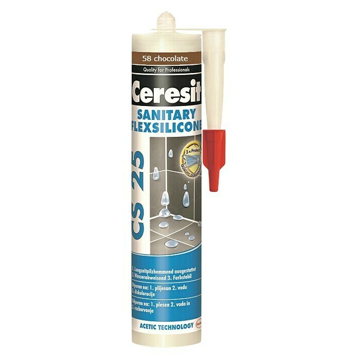 Ceresit Sanitarni silikon CS 25 (Čokolada, 280 ml) | BAUHAUS
