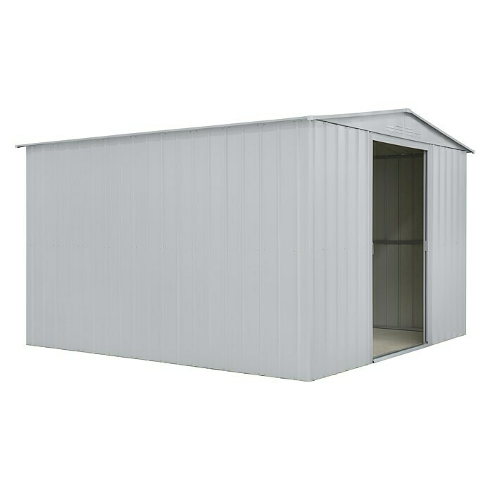Clemens HobbyTec Gerätehaus (Stahl, Silber, L x B: 3,09 x 3,07 m) | BAUHAUS