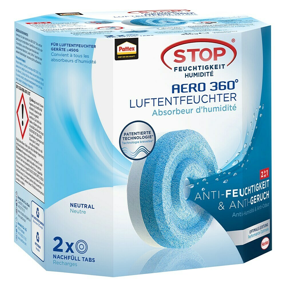 Pattex Luftentfeuchter-Nachfüllpack AERO360°