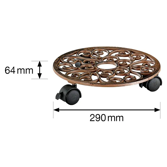 Wagner System Pflanzenroller Ferrum - Rund, Max. Belastung: 50 kg ...