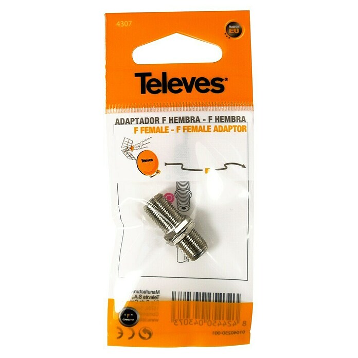 Televés Adaptador F (1 ud., 2 x conector F) | BAUHAUS