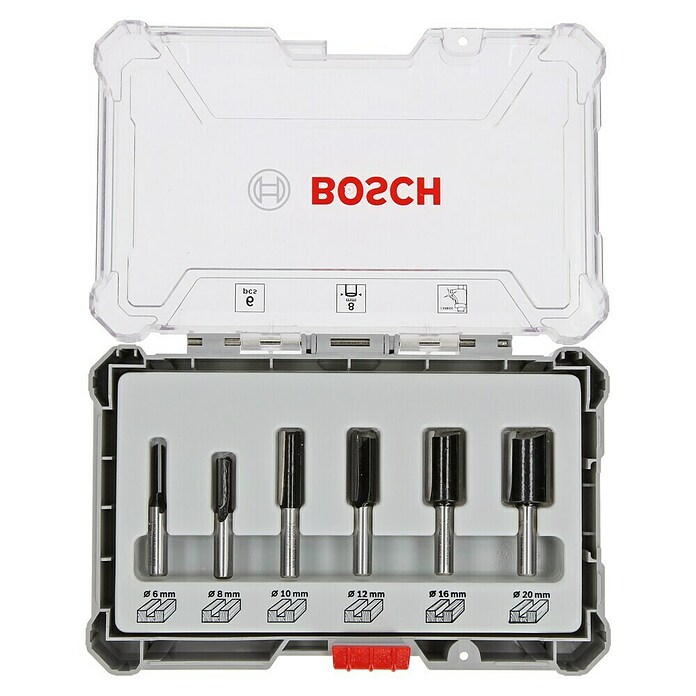 Bosch Set rezkarjev za utore (Premer stebla svedra: 8 mm, 6 -del ...