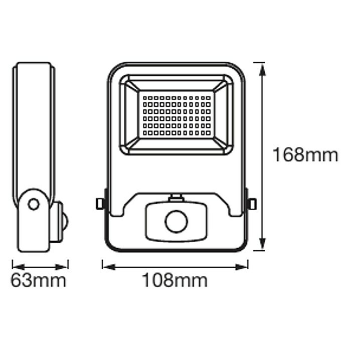 Ledvance Sensor-LED-Strahler Endura (Grau, Sensor, 10 W, IP44)